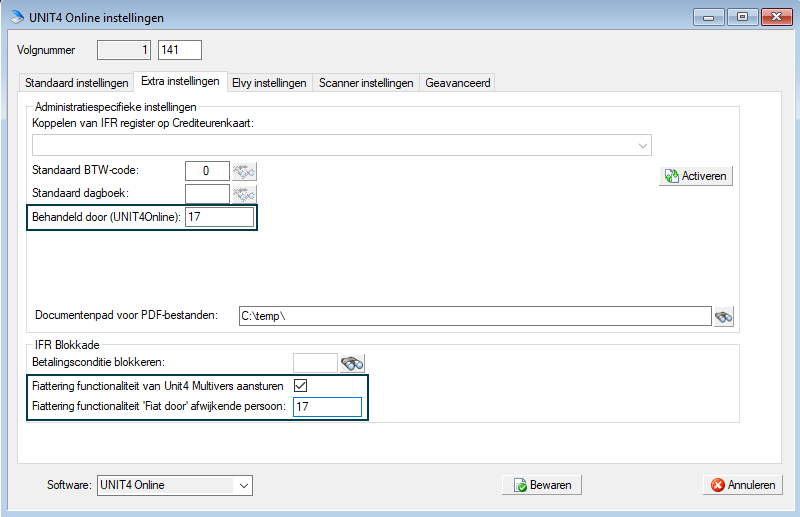 Fiattering inrichten voor Unit4 Multivers Offline middels de Business Connector – Elvy